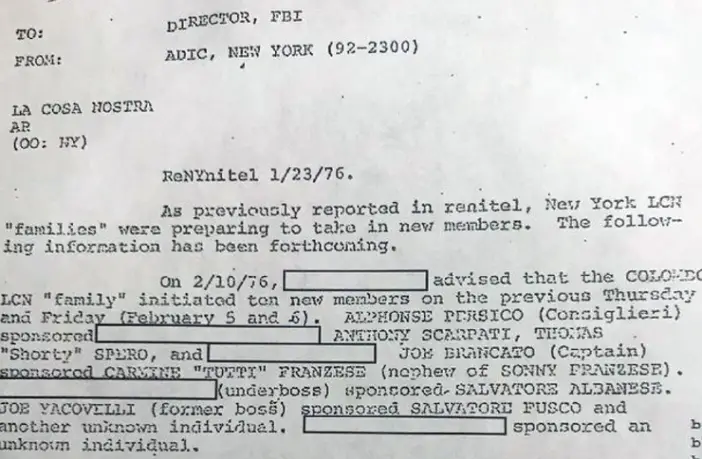 1976 FBI document details Carlo Gambino's fear for the future of the ...